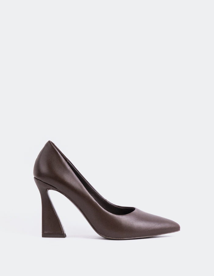 L'INTERVALLE Amanda Women's Shoe High Heel Pumps Brown Leather