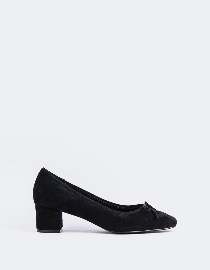 L'INTERVALLE Ruslan Women's Shoe Mid Heel Pumps Black Suede
