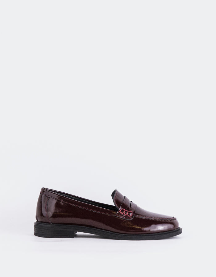L'INTERVALLE Safiya Mocassins pour femme Bordeaux Verni