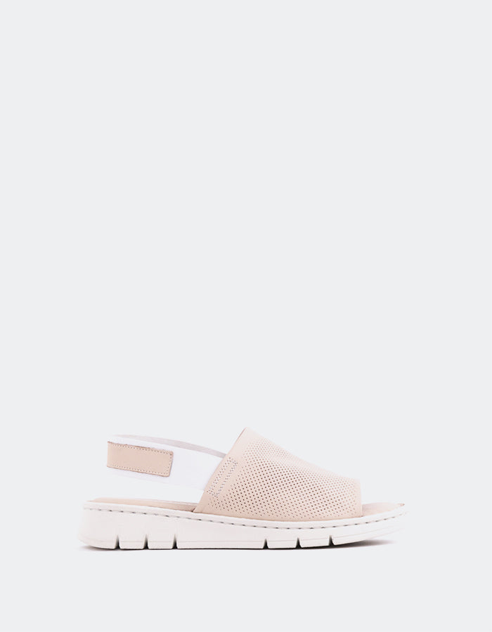 L'INTERVALLE Solihull Women's Sandal Wedge Slingback Pink Leather