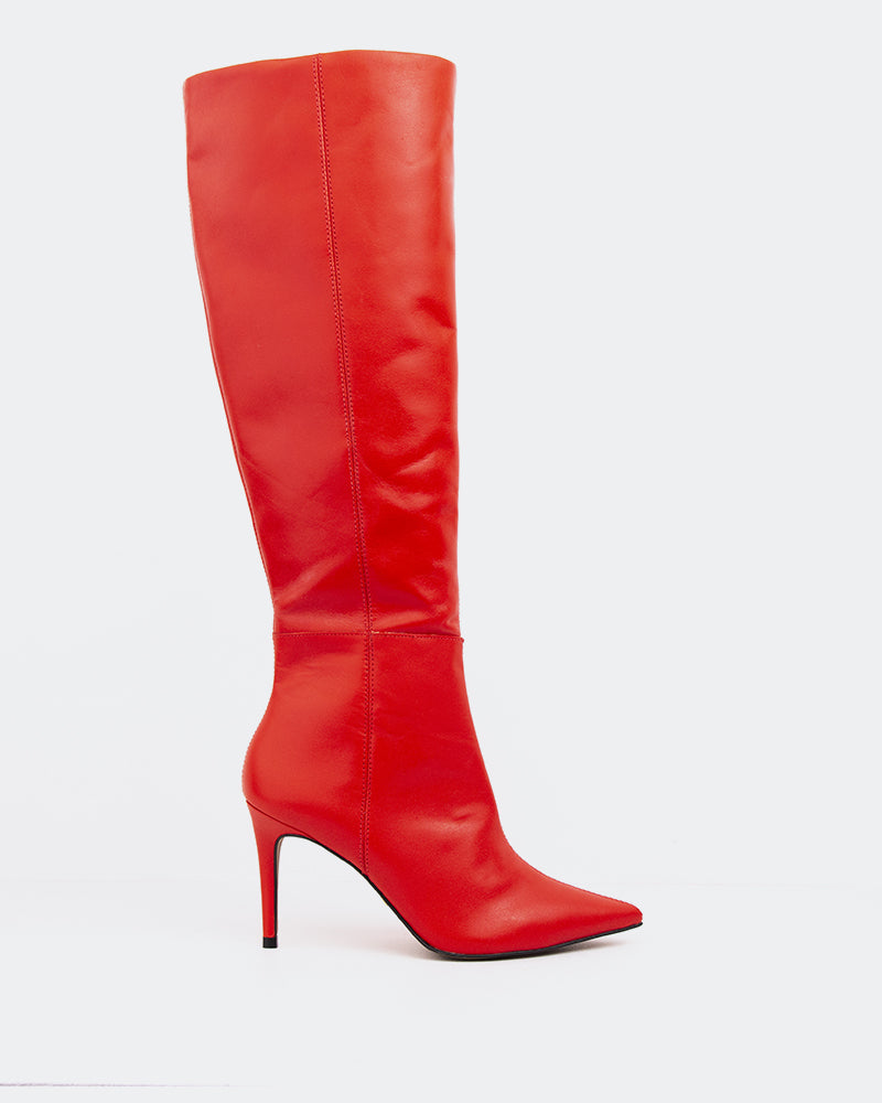 Bushra Red Leather – L'INTERVALLE